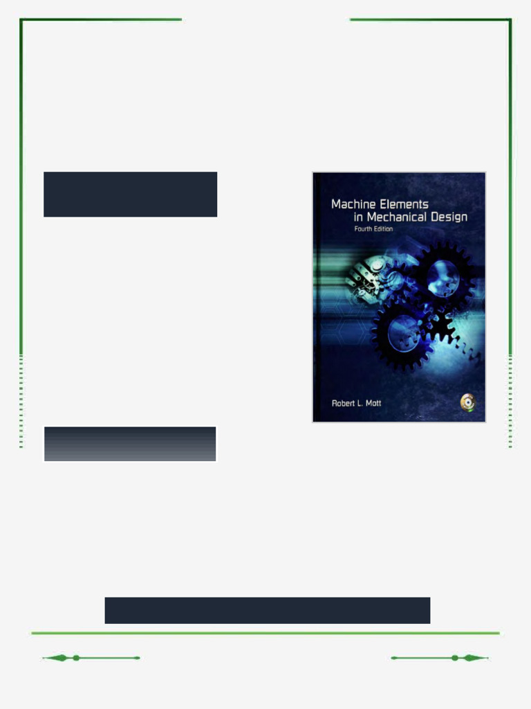 Machine Elements in Mechanical Design 4th edition by Robert Mott ...