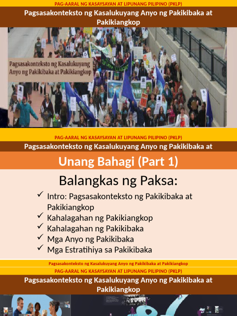 Part 1 Pagsasakonteksto NG Pakikibaka at Pakikiangkop 035006 | PDF