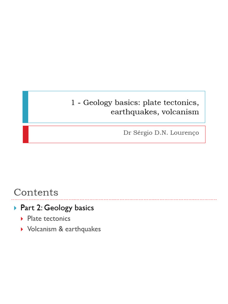 Lecture 1 - Plate tectonics | PDF | Volcano | Earthquakes