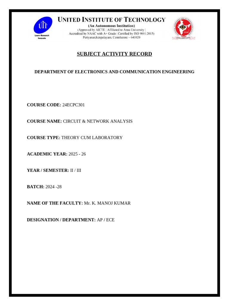 Fds Activity (1) | PDF | Electromagnetism | Electronics
