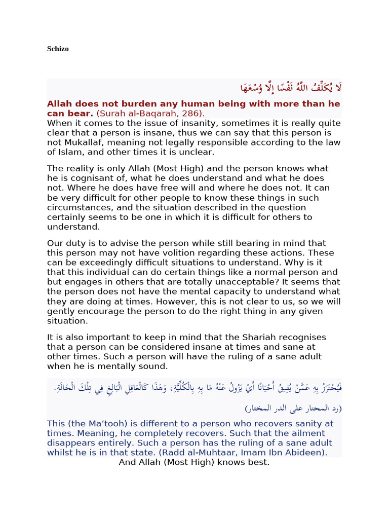 Online Fatwas On Madness | PDF | God In Islam | Sharia