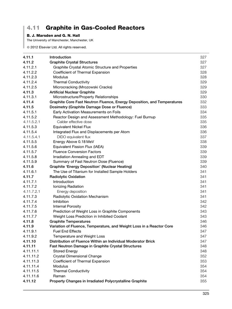 Graphite Properties in Gas-Cooled Reactors | PDF | Nuclear Reactor ...