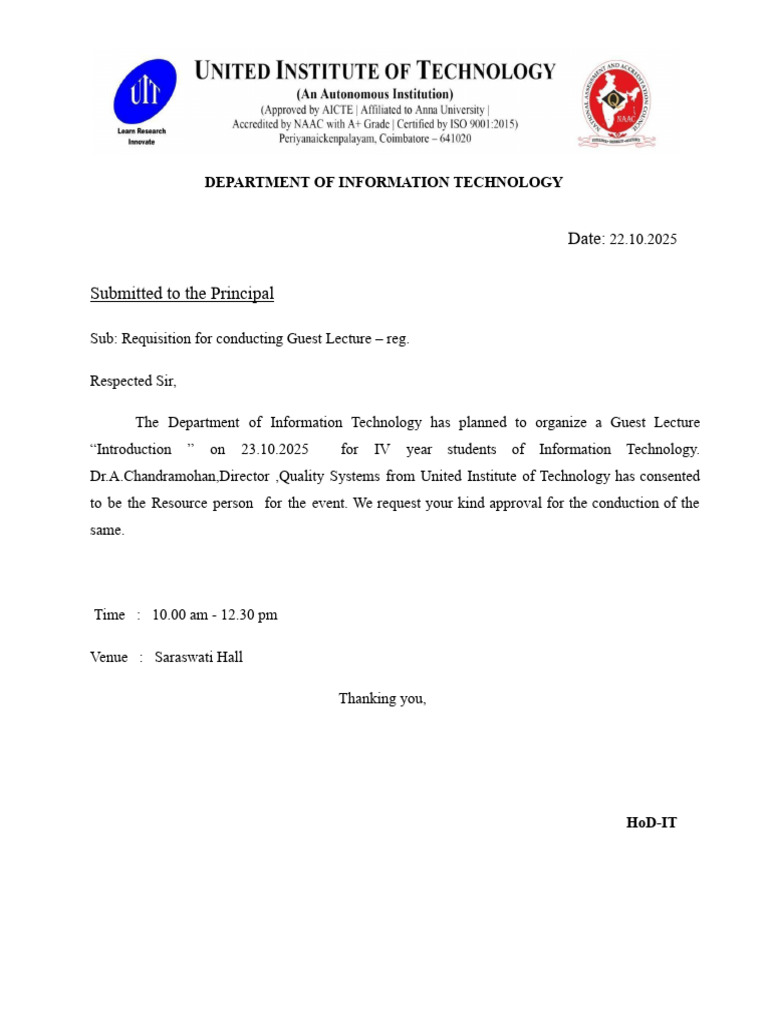 Request Letter TIF | PDF