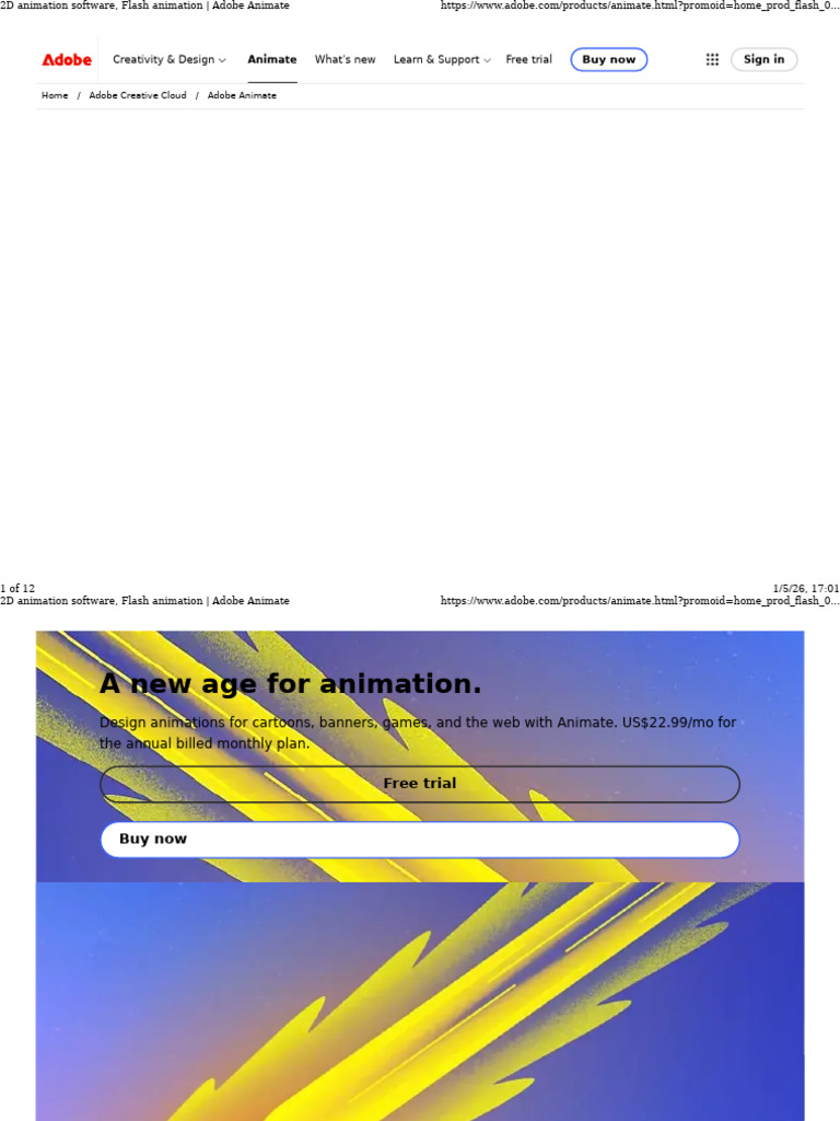 2D Animation Software, Flash Animation - Adobe Animate | PDF | Adobe ...
