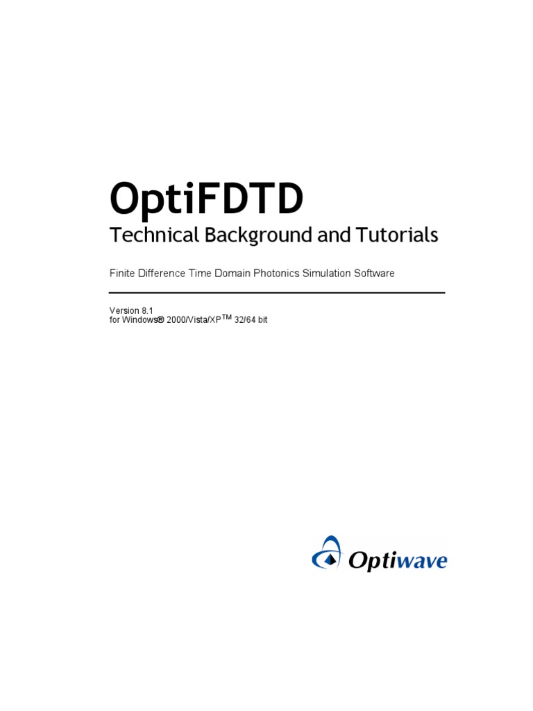 OptiFDTD 80 Tech Background Tutorials | PDF | Permittivity | Dielectric