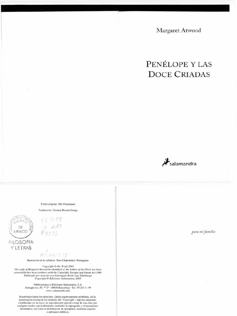 m-atwood-penelope-y-las-doce-criadas_compress | PDF | Odisea | Odiseo