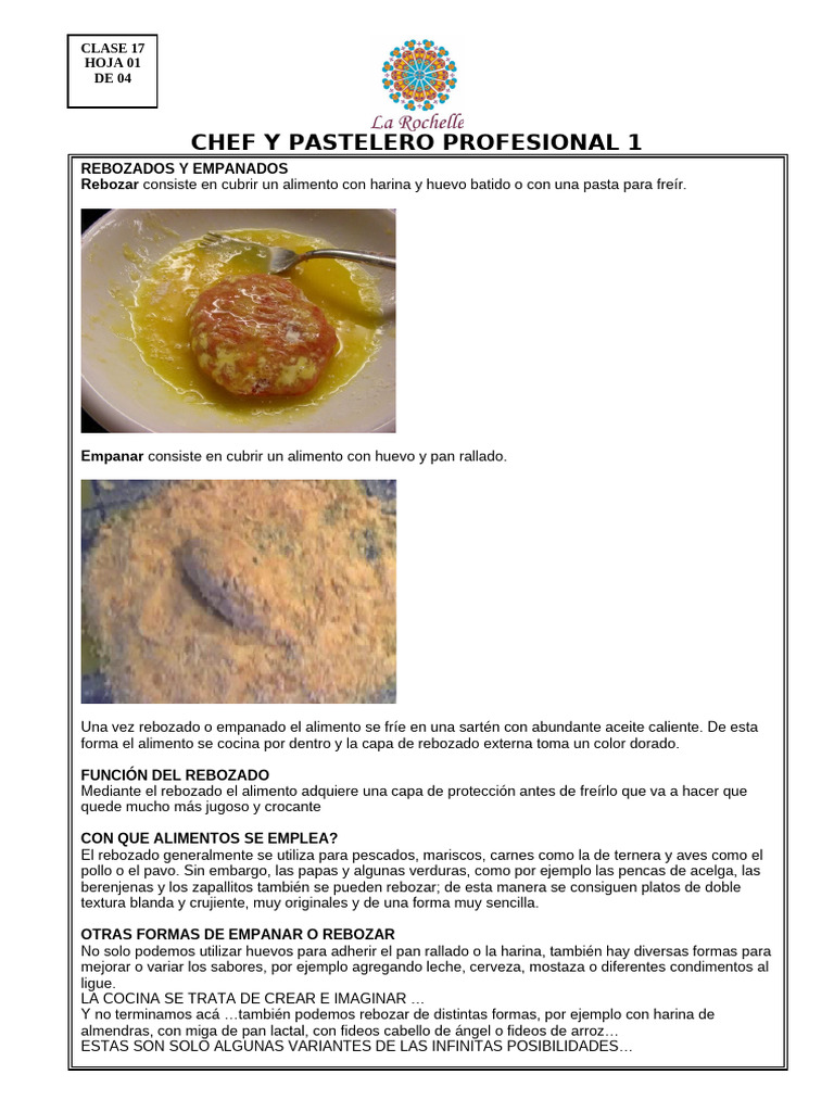 0060- Clase 17, Hoja 01, Rebozados y Empanados | PDF
