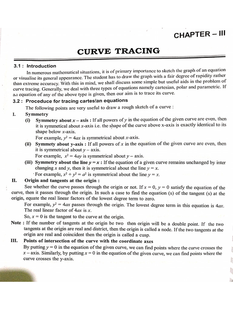 Curve Tracing | PDF