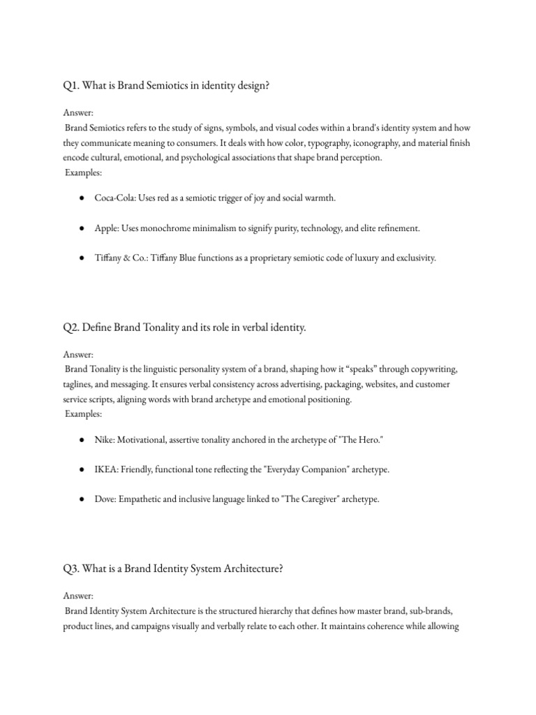 Brand Identity II Reading Material CA 2025 | PDF | Brand | Typography