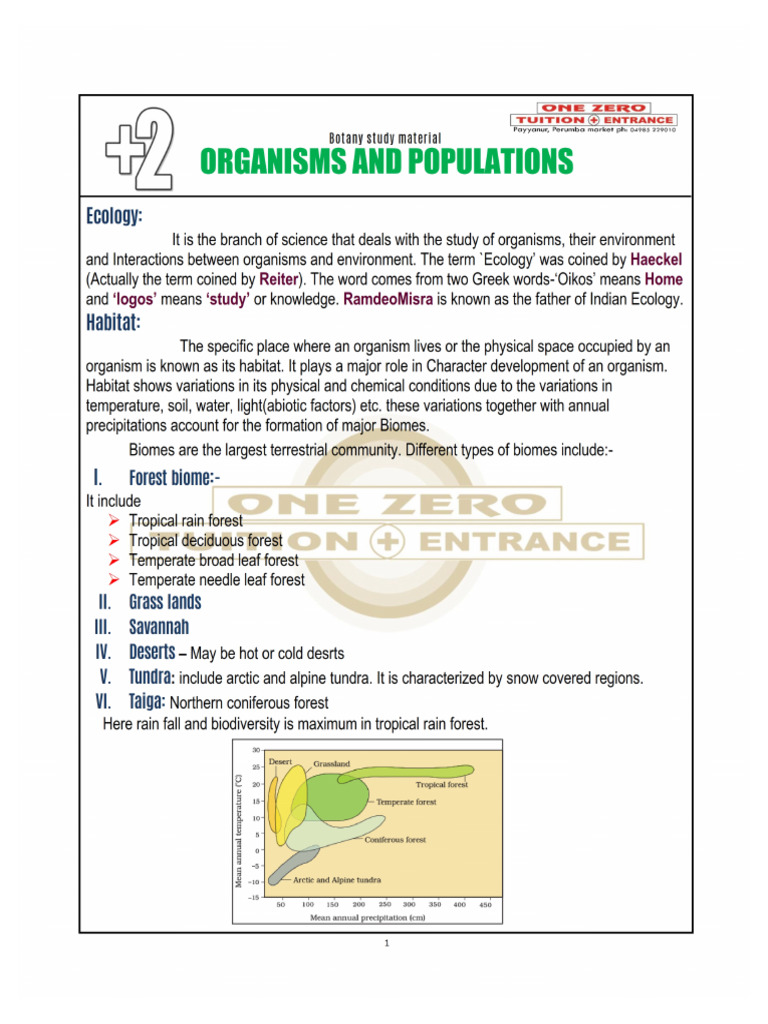 Organism and Populations Final-JPG | PDF