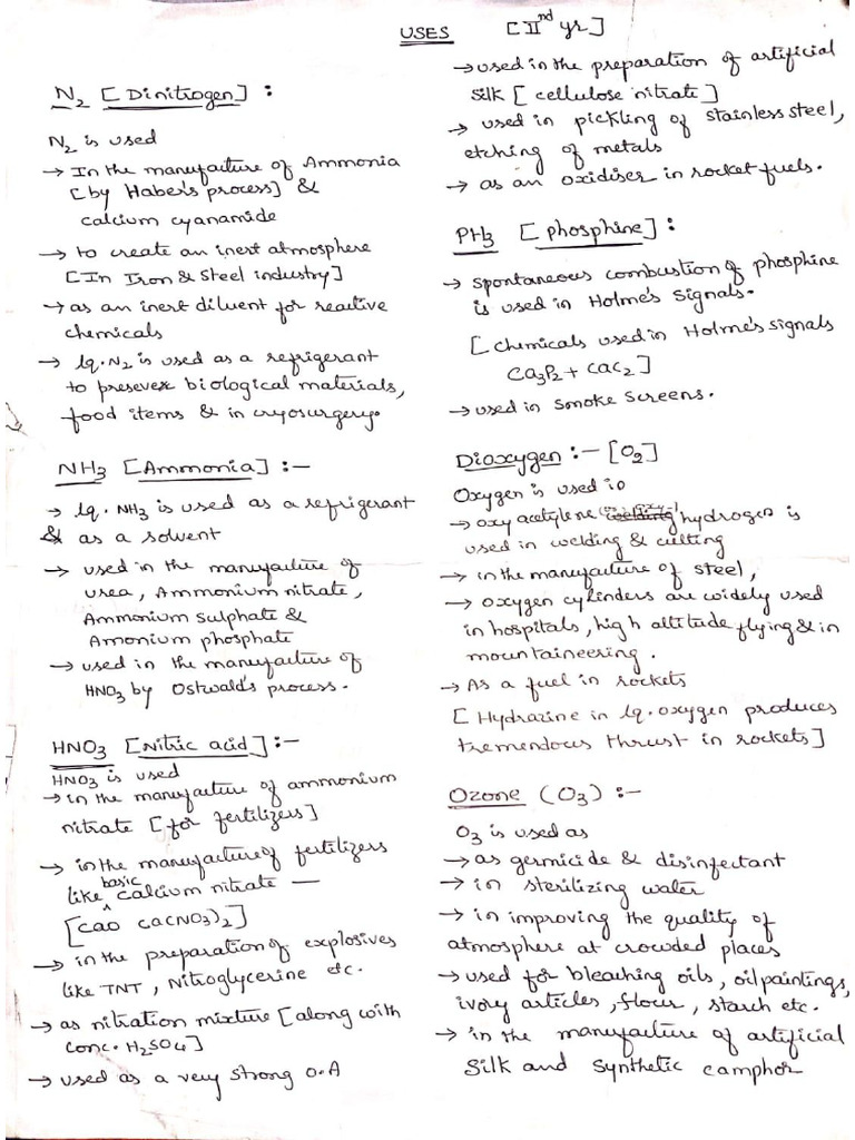 Uses of Nitrogen | PDF