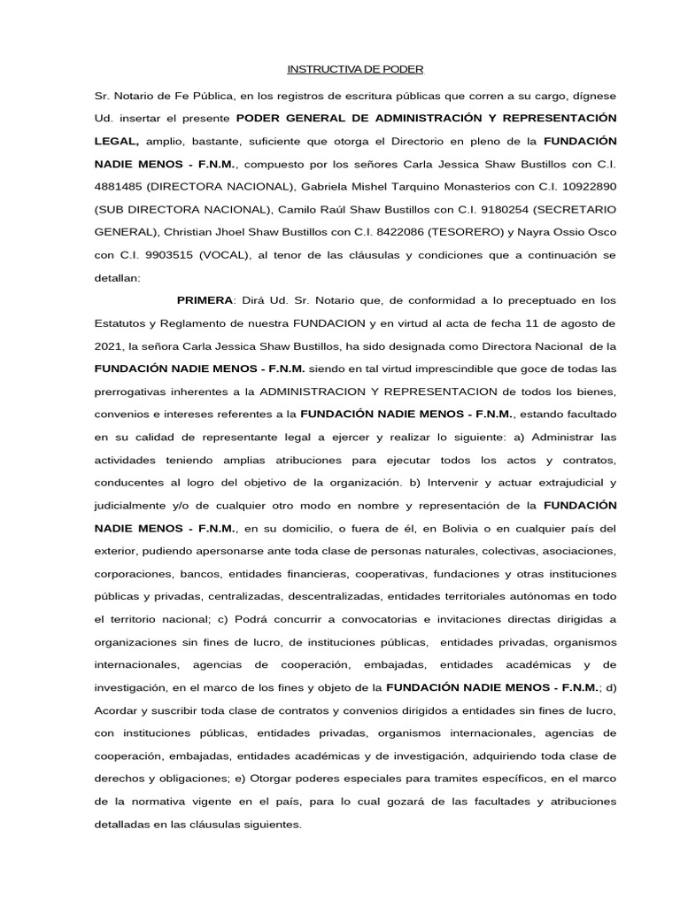 Poder General | PDF | Bancos | Cheque