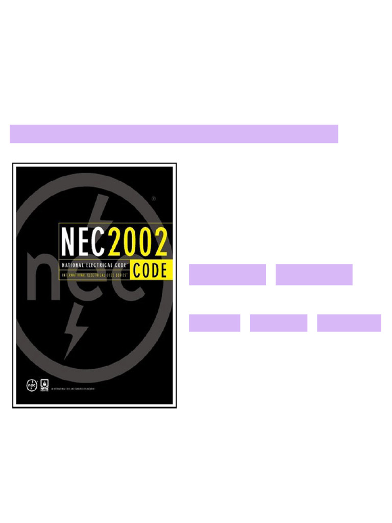(Ebook) National Electrical Code 2002 by NFPA ISBN 9780877654605 ...