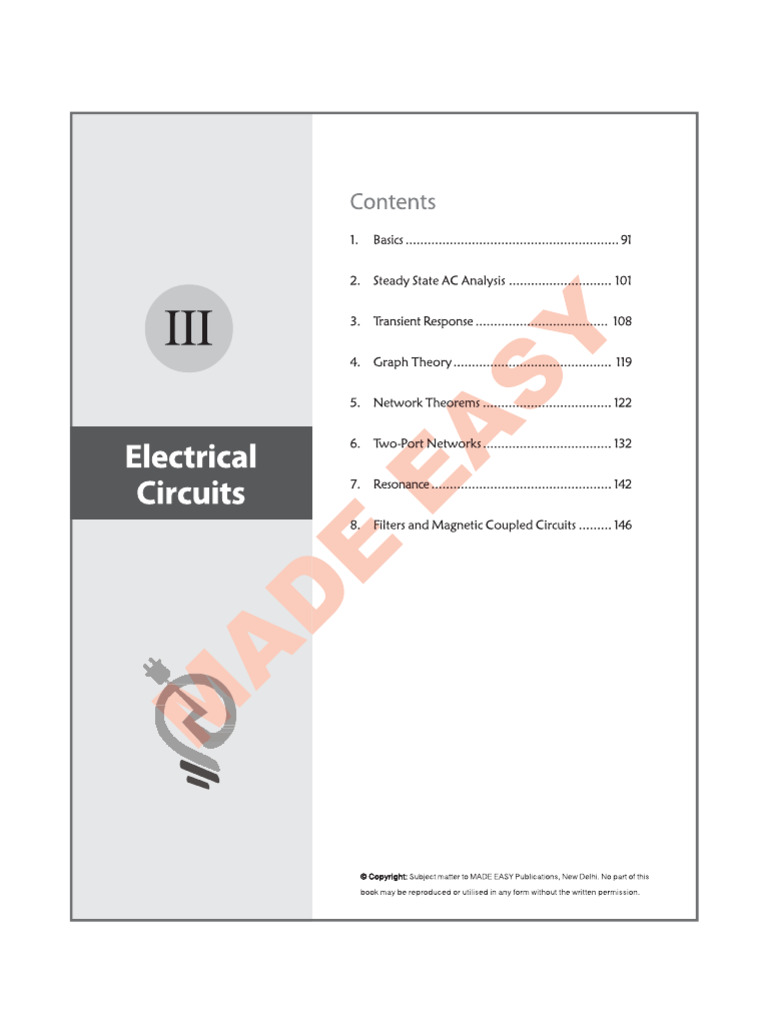 Electrical Circuits WB EE Notes | PDF