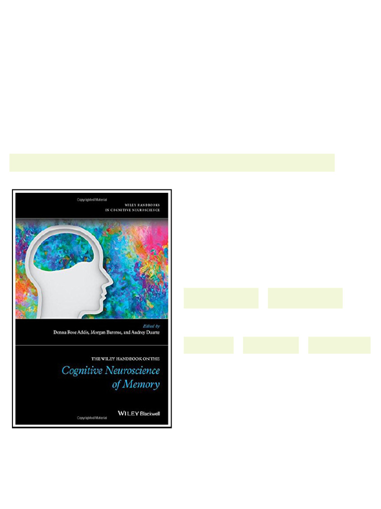 (Ebook) The Wiley Handbook on The Cognitive Neuroscience of Memory by ...
