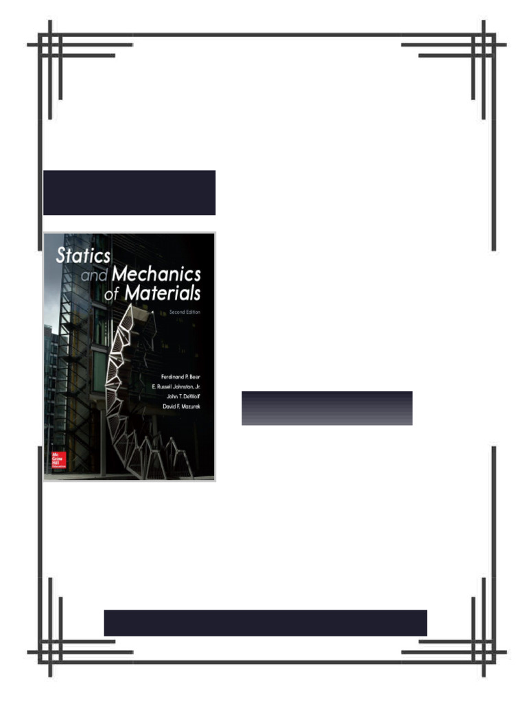 Statics and Mechanics of Materials 2nd Edition Ferdinand P. Beer ebook ...