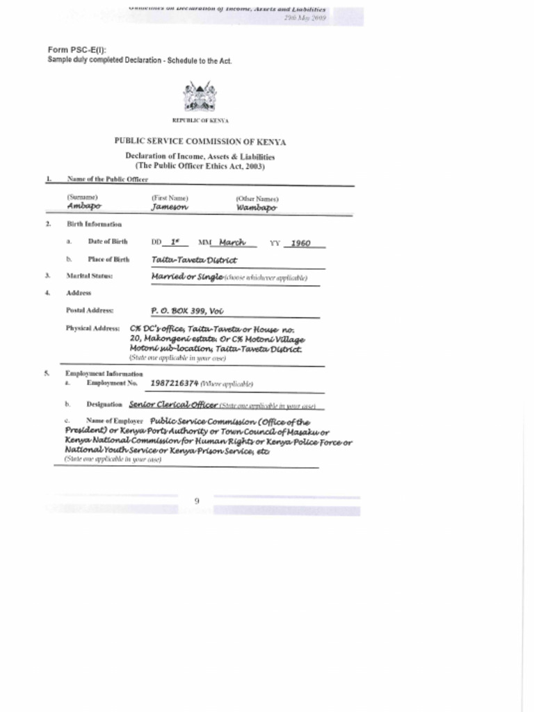 Wealth Decalaration Guideline. | PDF