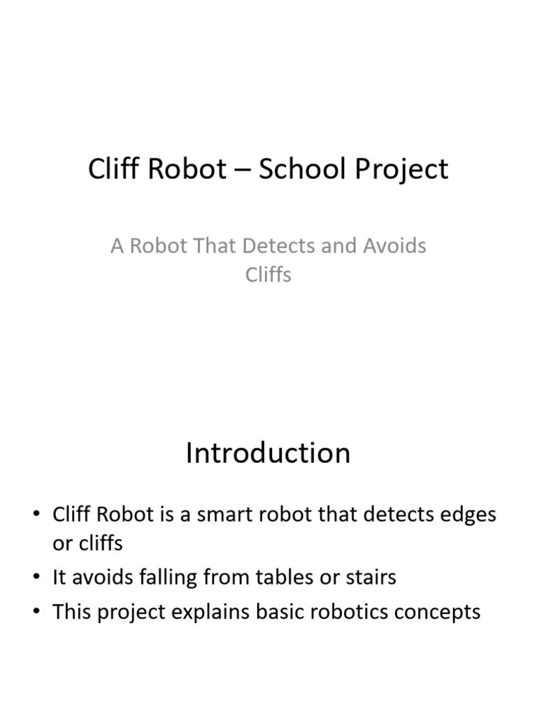 Cliff Robot: Edge Detection Project | PDF