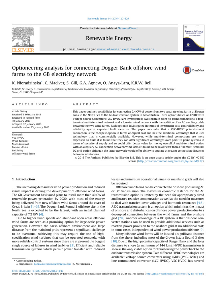 Dogger Bank Offshore Wind Connection Analysis | PDF | High Voltage ...