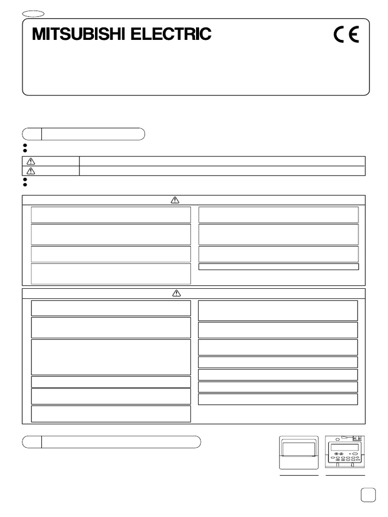 Mitsubishi PAR-21MAA Remote Installation Guide | PDF | Electrical ...