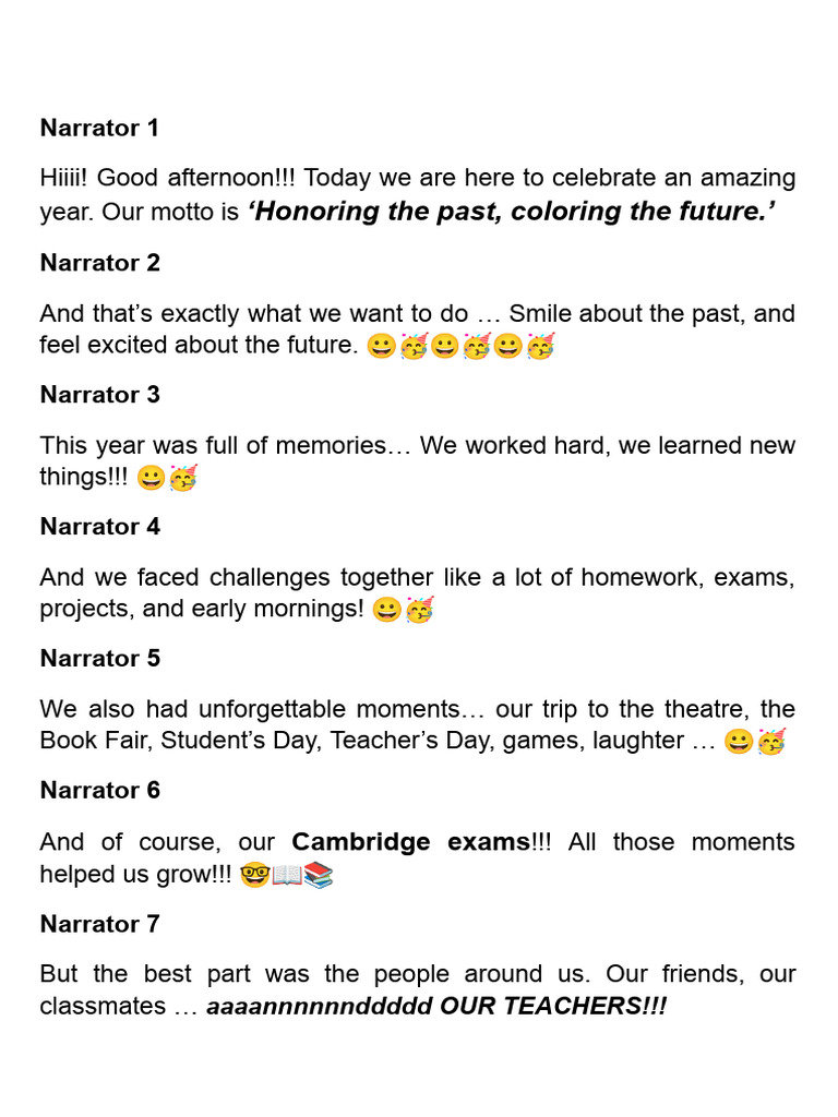 Celebrating School Year Memories | PDF