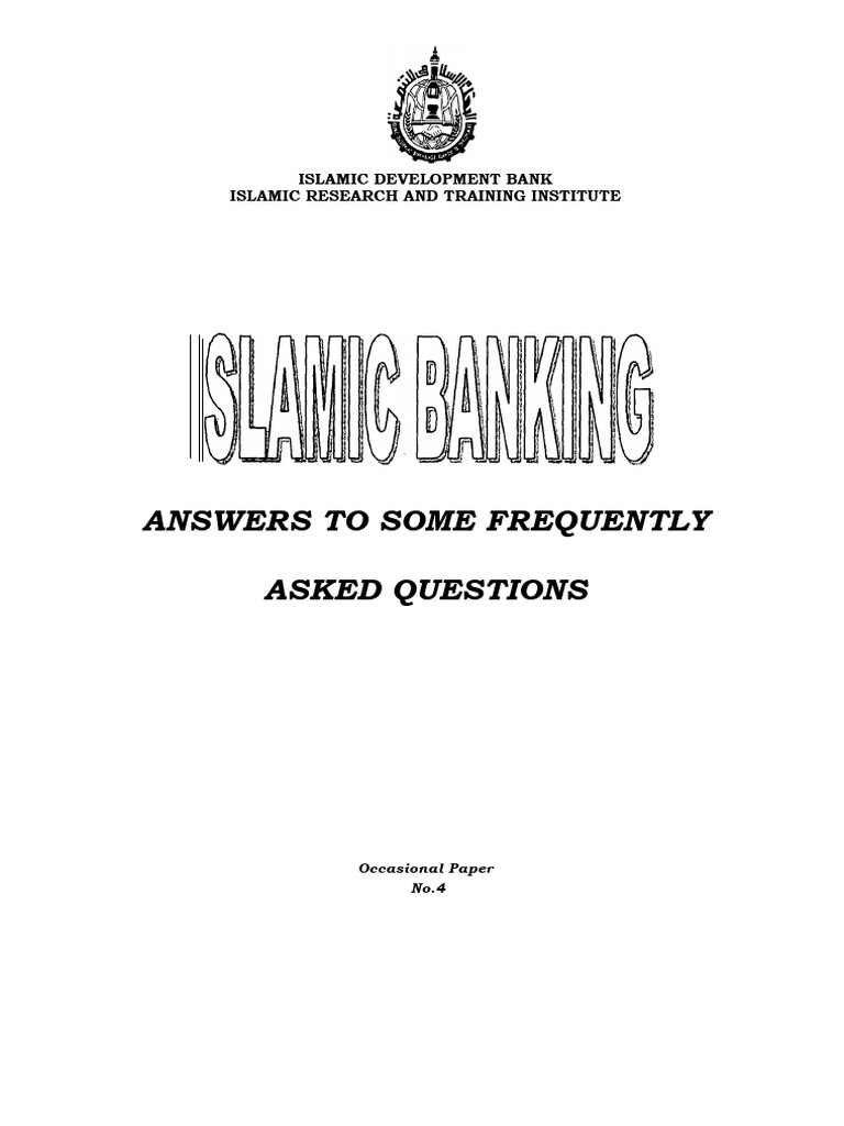 Islamic Banking Answers to Some Frequently Asked Questions by Munawar ...