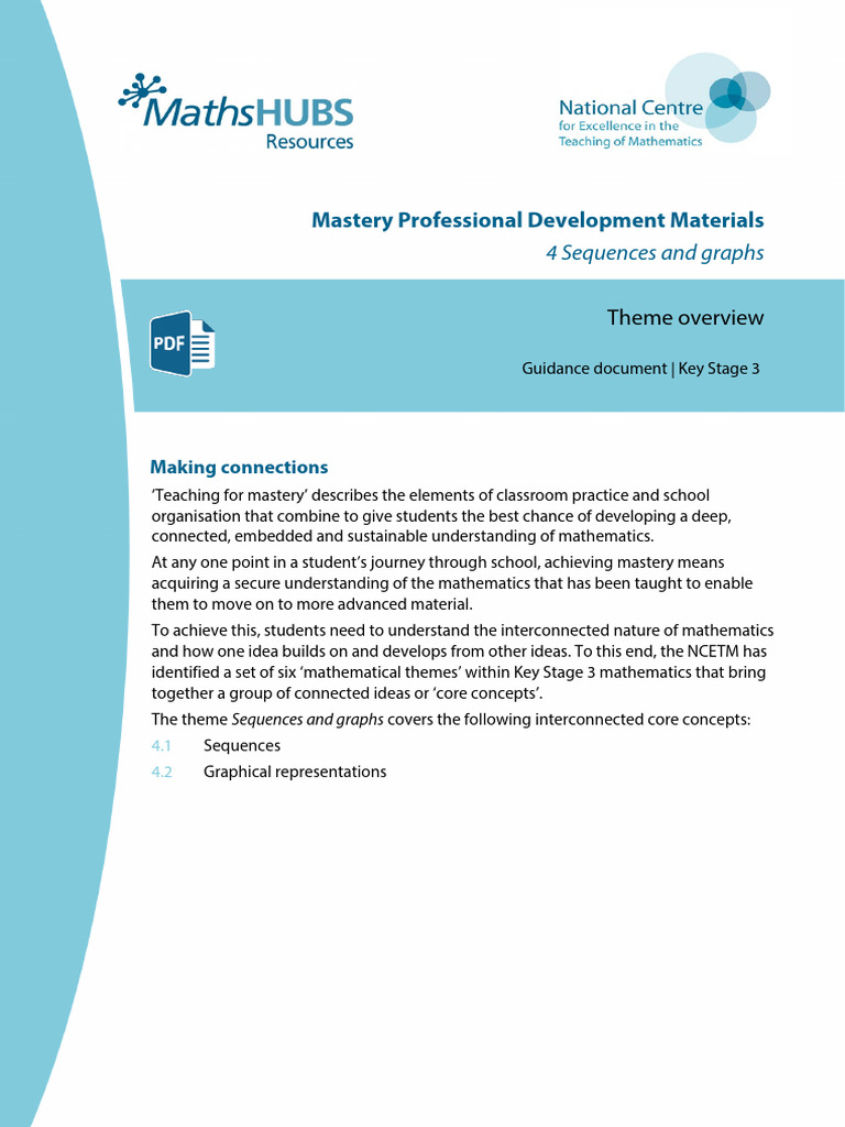 ncetm_ks3_theme_4 | PDF | Mathematics | Sequence