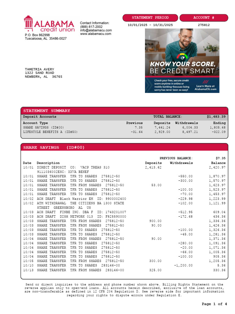 Bank Statement 1 | PDF | Taxes | Payments