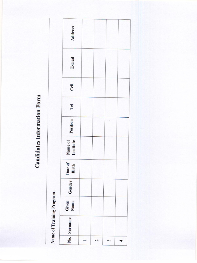 Application Form - China Seminar | PDF