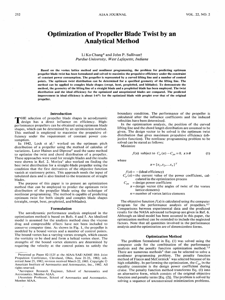 Optimizing Propeller Blade Twist Efficiency | PDF | Mathematical ...