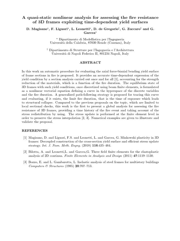 A Quasi Static Nonlinear Analysis for As | PDF | Finite Element Method ...