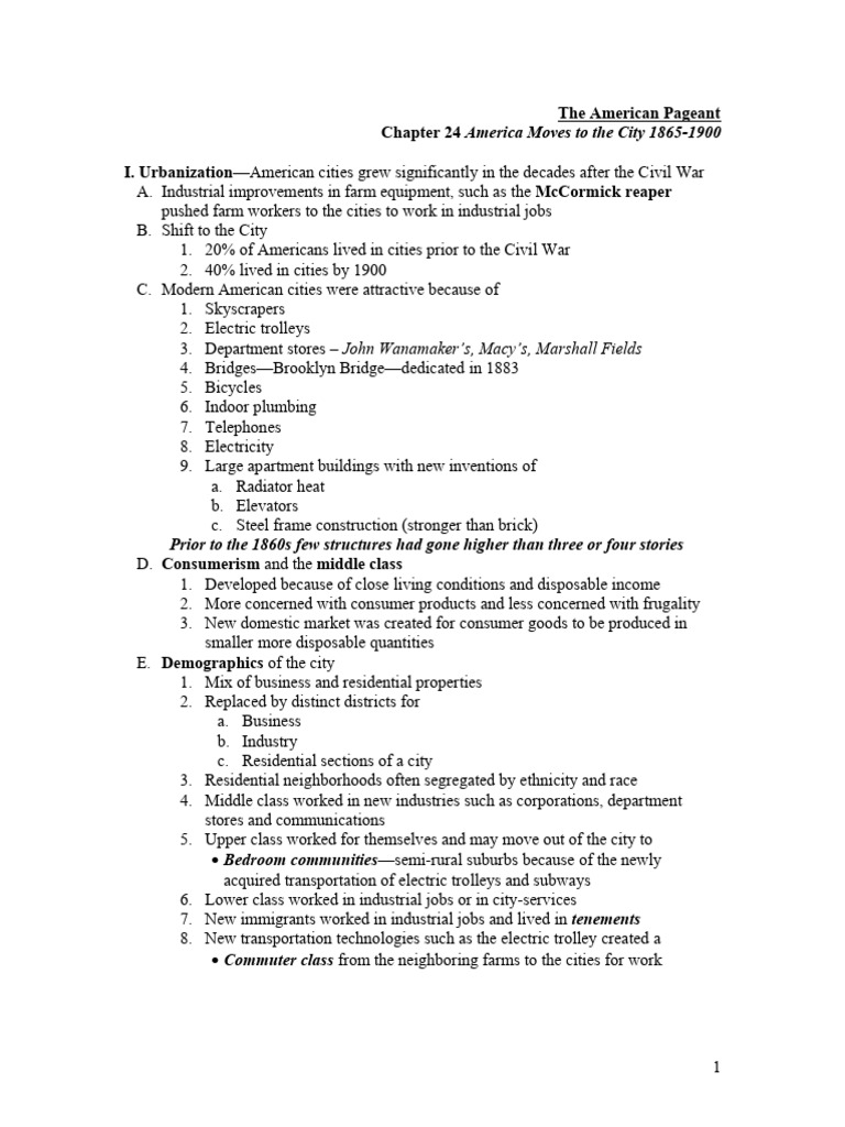 Urbanization and Immigration in America | PDF | Thomas Edison ...