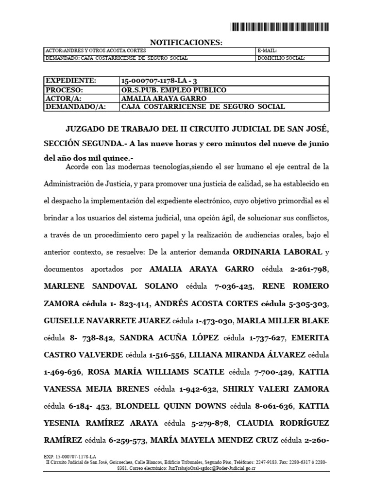 Expediente: 15-000707-1178-LA - 3 Proceso: Or.S.Pub. Empleo Publico ...
