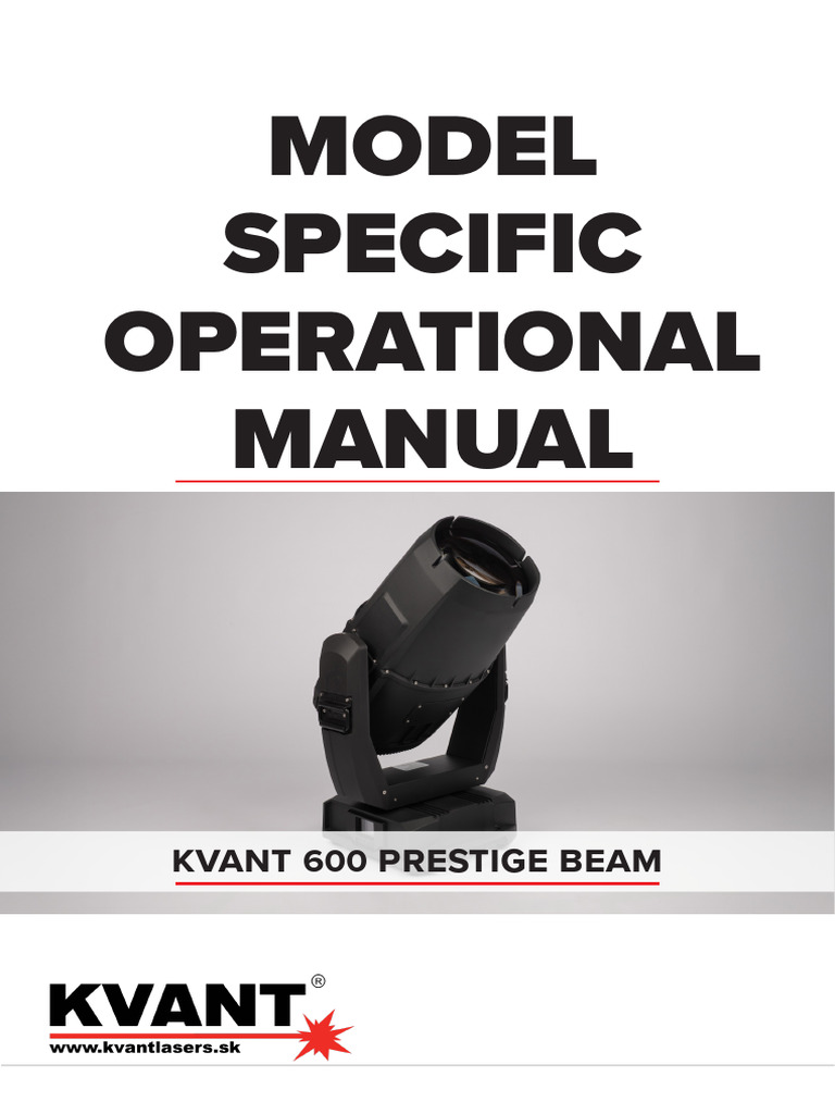 Kvant 600 Prestige Beam Manual | PDF | Electrical Connector | Equipment