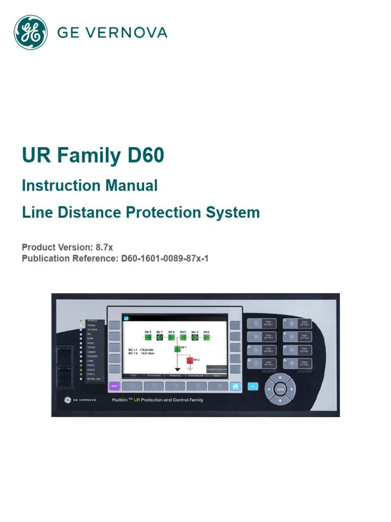 UR Family D60: Instruction Manual Line Distance Protection System | PDF ...