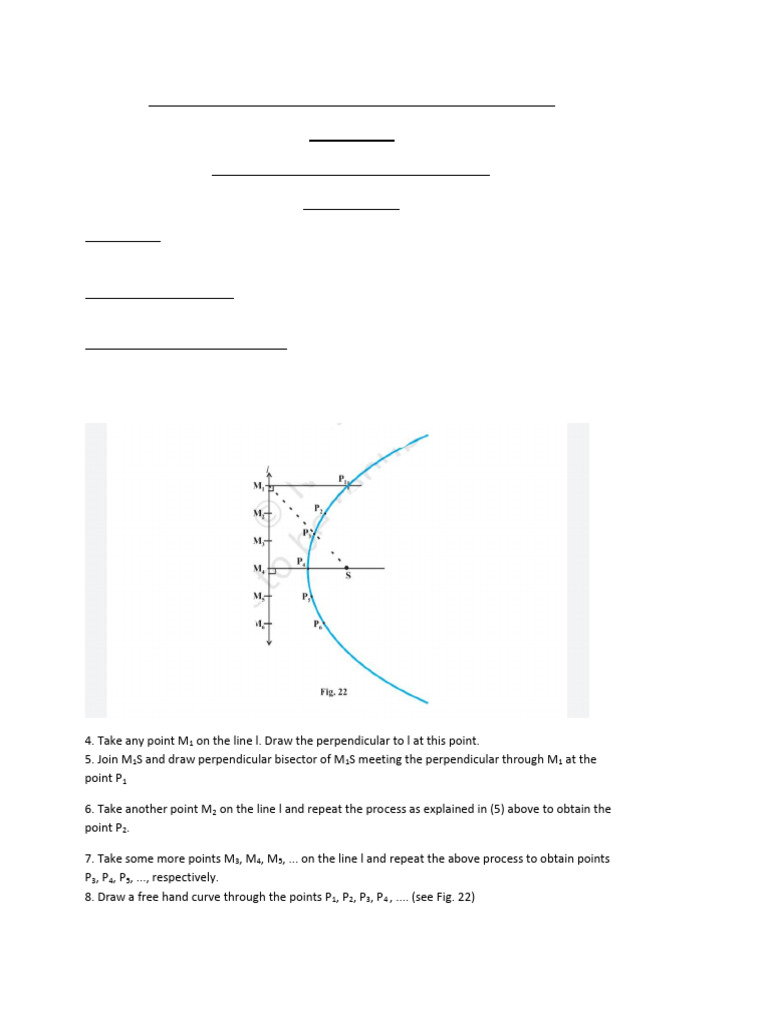Constructing a Parabola: Activity Guide | PDF