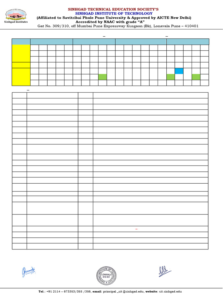 SIT Academic Calendar 2025-26 Sem-II | PDF | Educational Stages ...