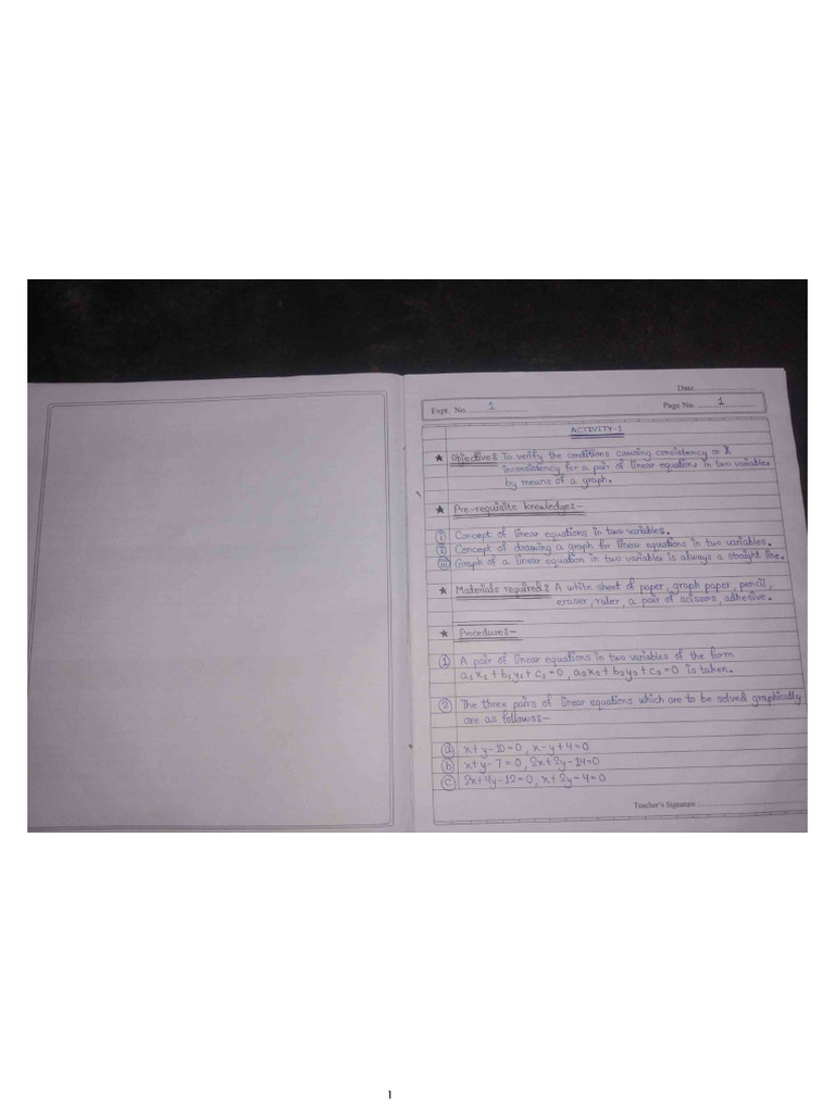 Class 10 Maths Activities | PDF