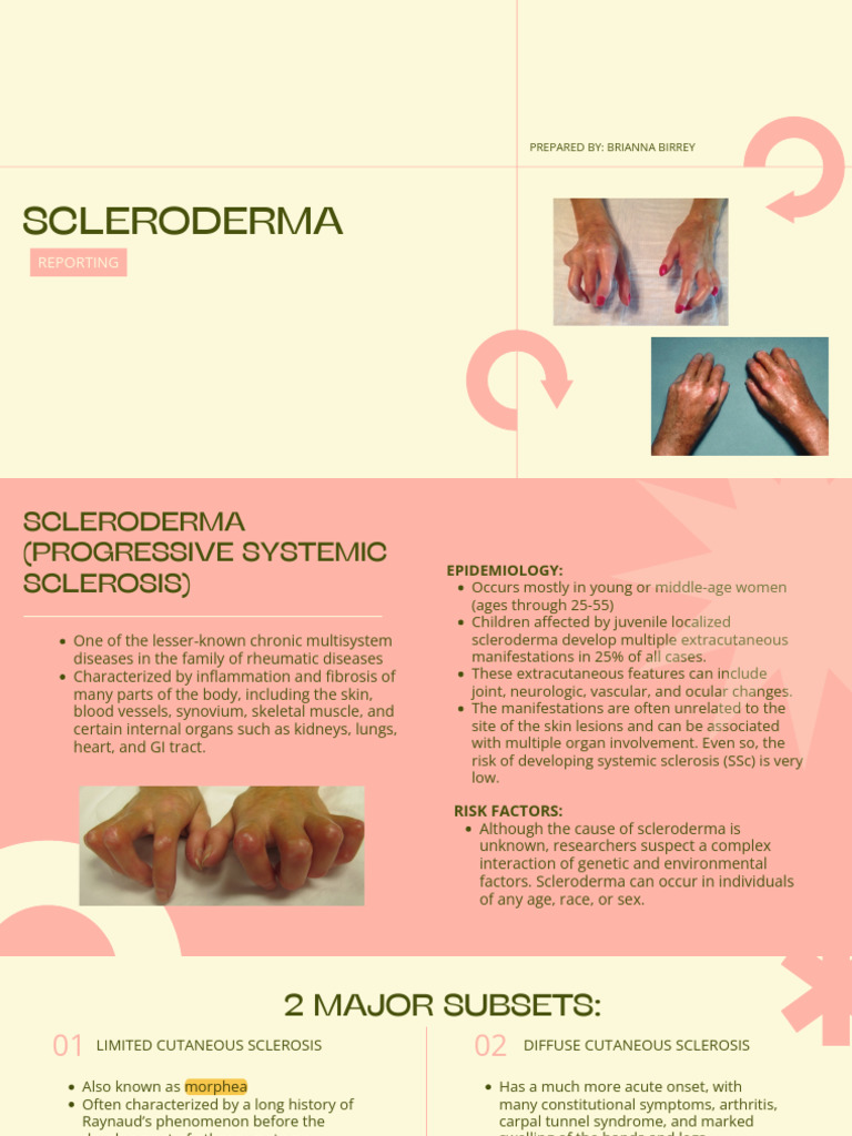 Scleroderma | PDF | Diseases And Disorders | Medical Specialties