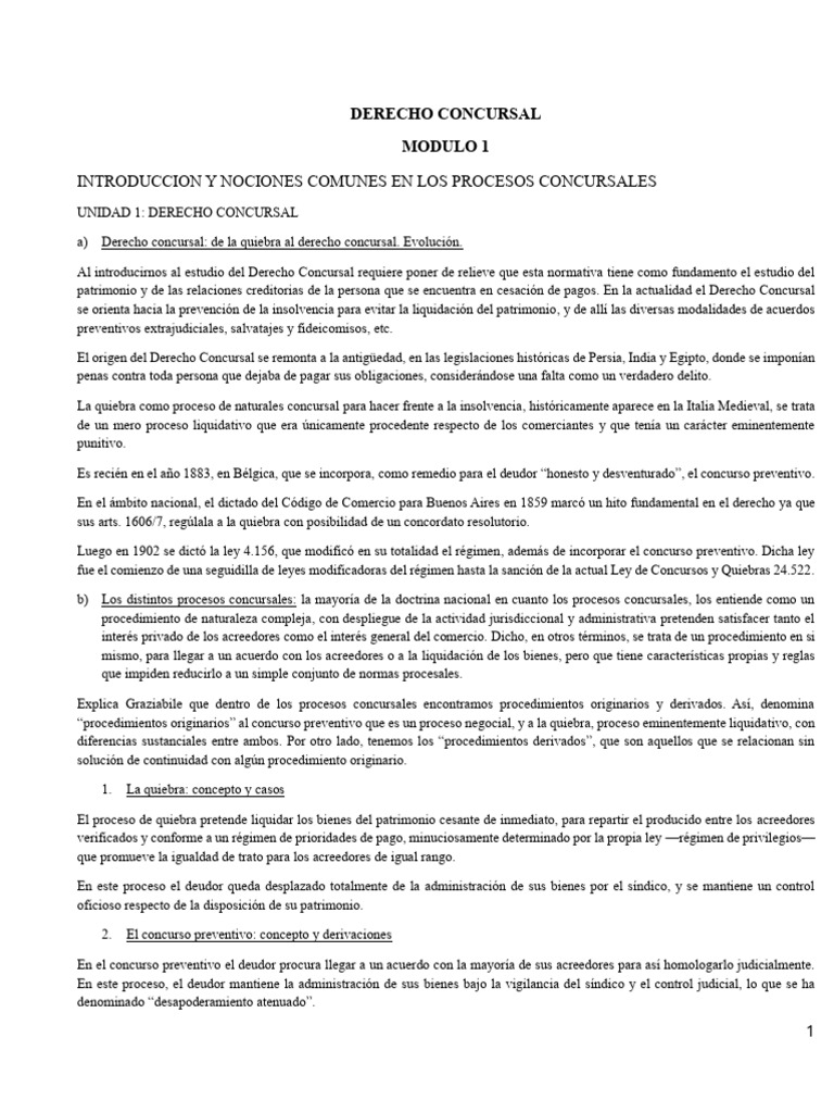 DC_MODULO_1 | PDF | Bancarrota | Liquidación