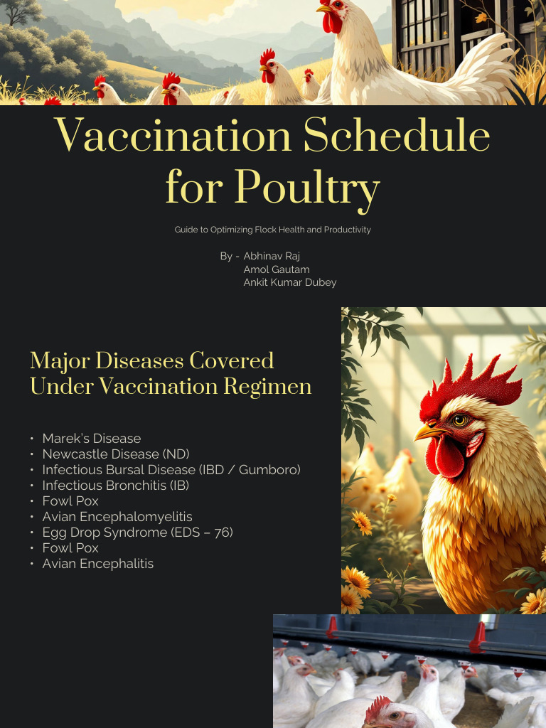 Poultry Vaccination Schedule Guide | PDF | Vaccines | Virology