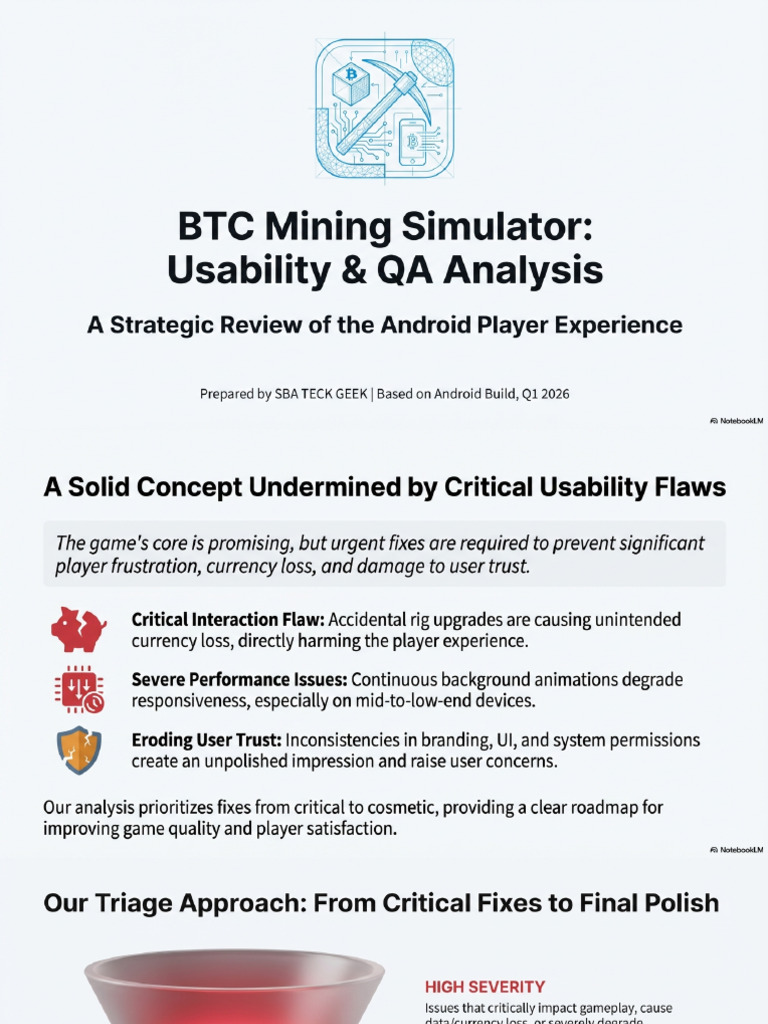 BTC Mining Simulator Usability Triage | PDF