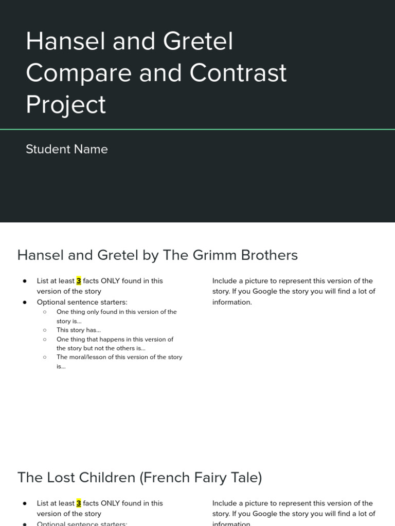 Compare - Contrast Project | PDF