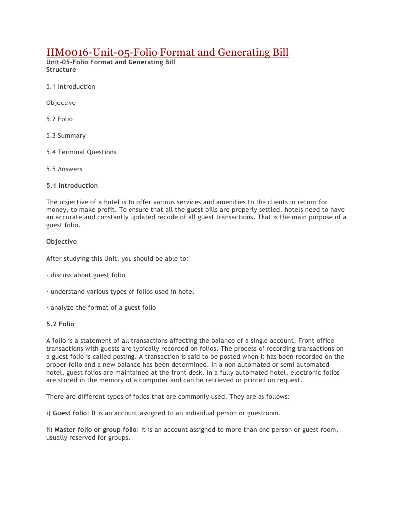 Folio | Hotel | Employment