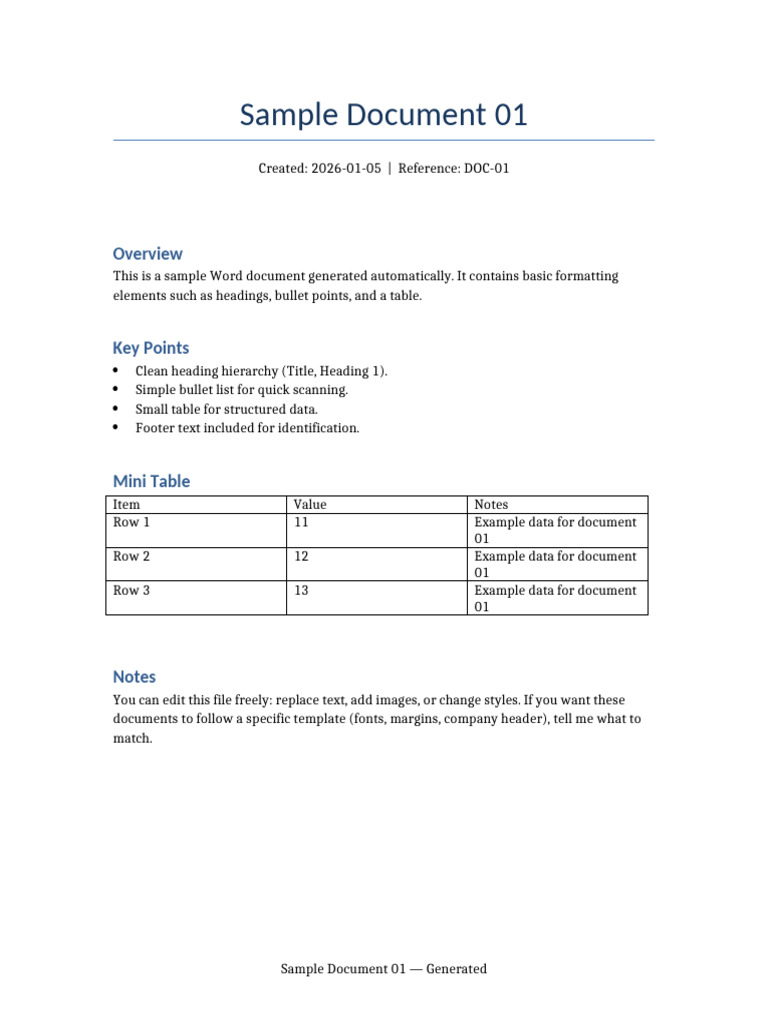 Sample Document 01 | PDF