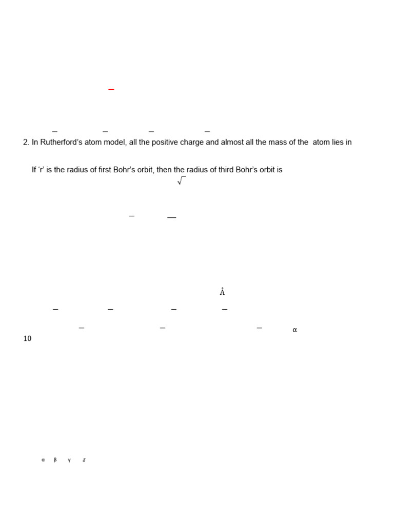 XII - QB - Structure of Atoms & Nuclei.docx | PDF | Atoms | Atomic Nucleus