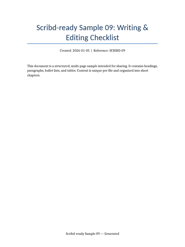 Writing & Editing Checklist Guide | PDF | Proofreading | Narrative