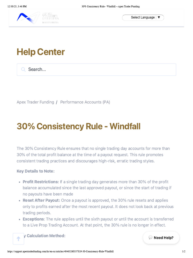 Apex Trader Funding 30% Rule Explained | PDF | Economies
