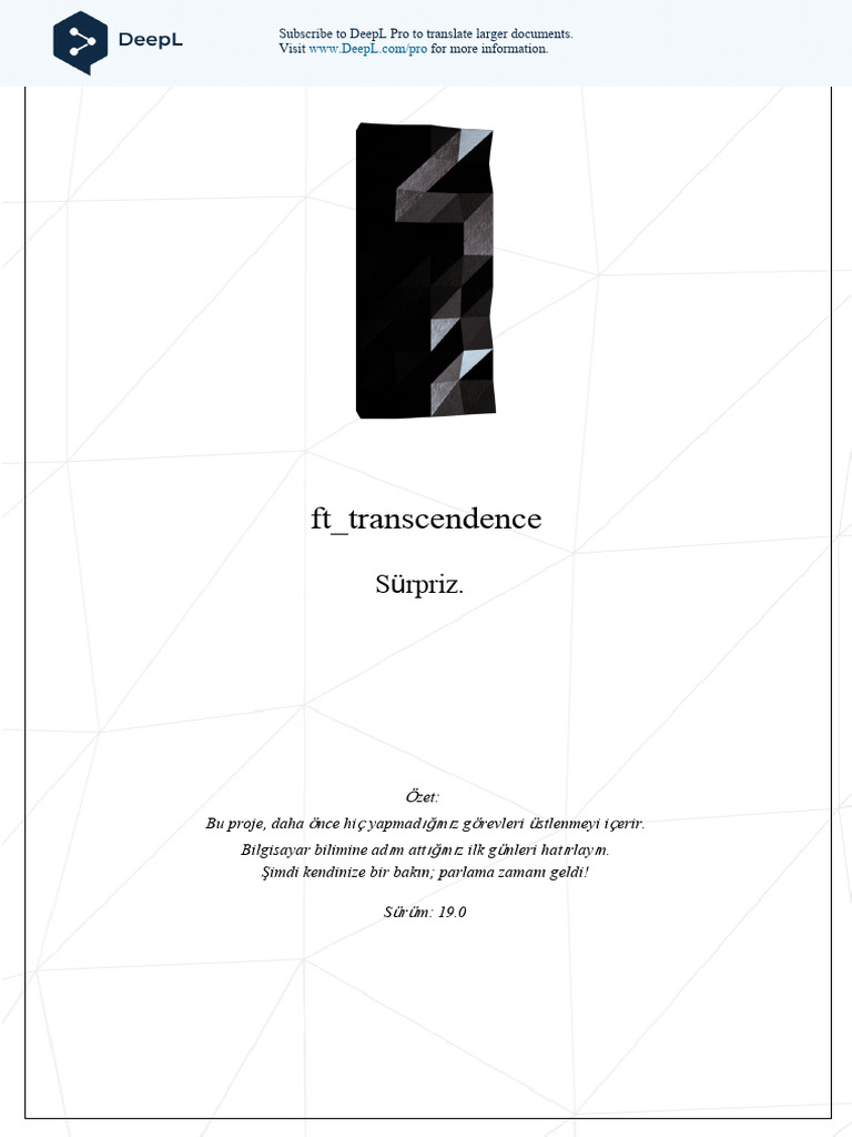 Transendence Subject TR | PDF