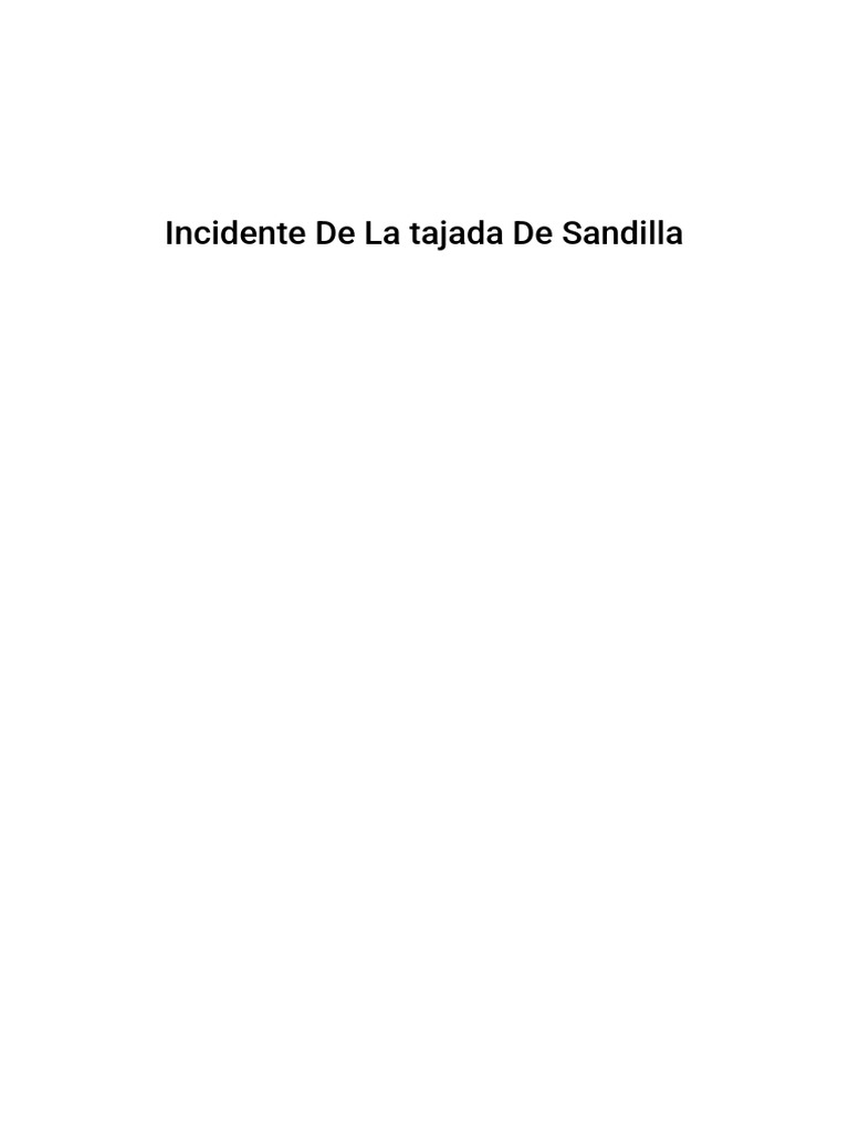 Incidente de La Tajada de Sandilla | PDF